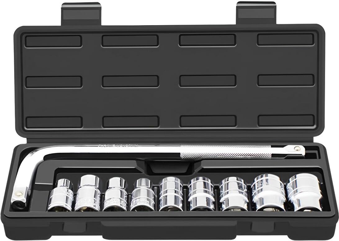 FABUNIK 10 Pcs 1/2 Socket Handle Set/Tool Box/Goti Pana for Automobiles ...