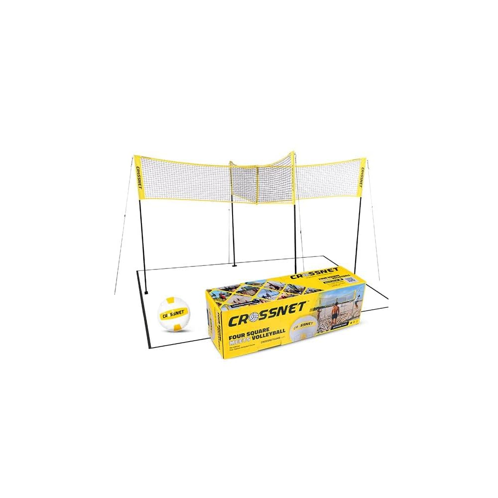 Buy CROSSNET Volleyball Net for Adults and Kids - 4 Square Volleyball ...