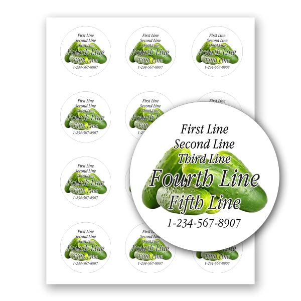 Amazon.com: Pickles Cucumbers Round Personalized Home Kitchen Farm ...