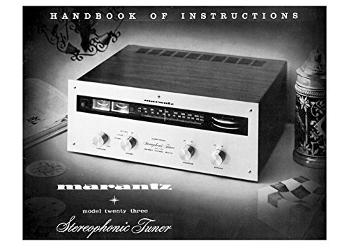 Instruction Manual for Marantz 23 Tuner Owners Instruction Manual ...
