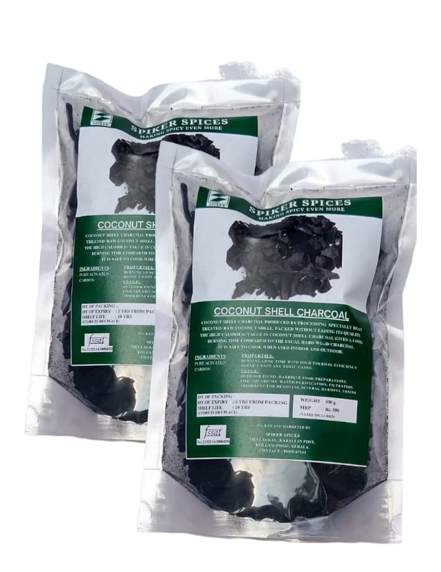 Coconut Charcoal Flakes Activated Carbon 500G -2 Packets : Amazon.in ...
