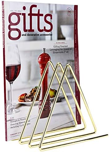 Amazon.com : MyGift Gold-Tone Metal Wire Magazine Holder Rack ...