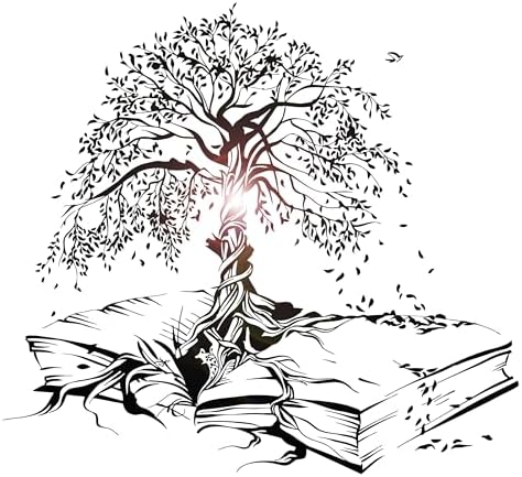 Amazon.com: Vinyl Wall Decal Tree Book Leaves Knowledge Library Reading ...