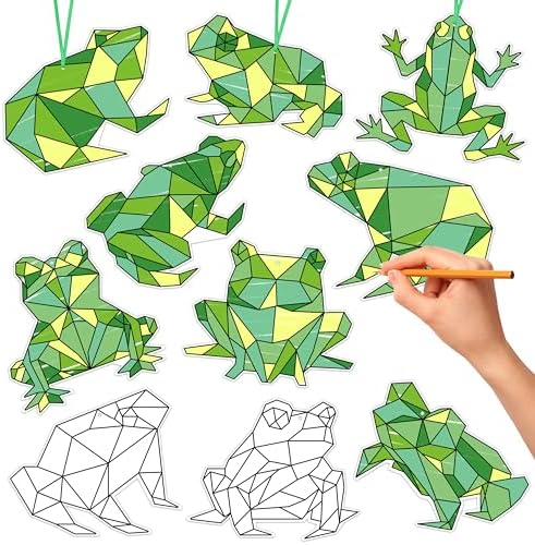 Amazon.com: BeYumi Coloring Frog Craft Kit - 83Pcs Color Your Own Frog ...
