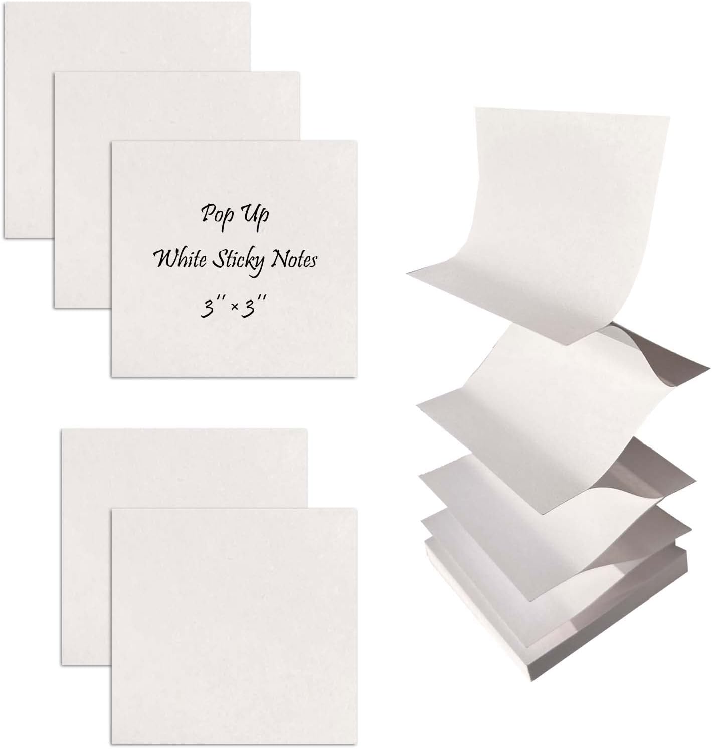 Amazon.com : (6 Pack 600pcs) Pop Up White Sticky Notes 3x3,Pop Up ...