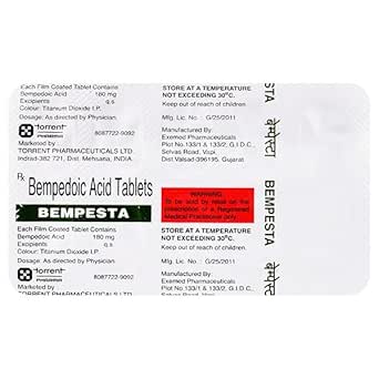 Bempesta 180mg - Strip of 10 Tablets : Amazon.in: Health & Personal Care