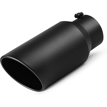 Amazon.com: YITAMOTOR 5 Inch Inlet Exhaust Tip Black Paint Surface ...