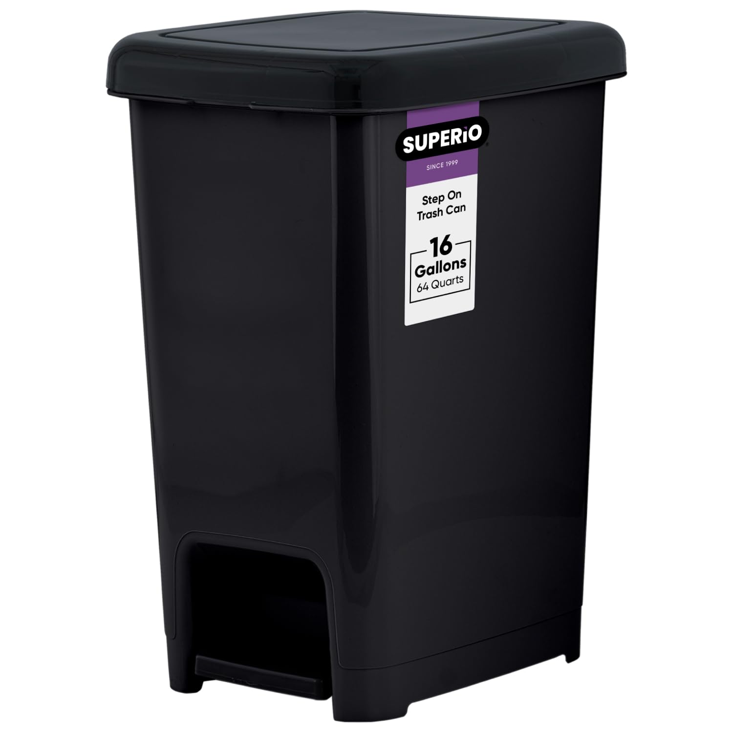 Snapklik.com : Superio Kitchen Trash Can, Slim Step On Garbage Can
