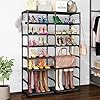 Finew Shoe Rack 8 Tiers, Shoe Storage Organiser for Entryway, Holds 26 ...