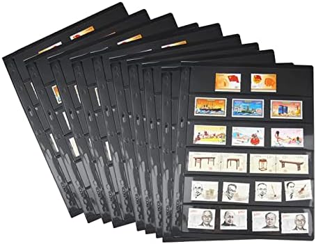 MUDOR Stamp Pages for Stamp Album Binder, 10 Sheet (20 Page) 7 Rows ...