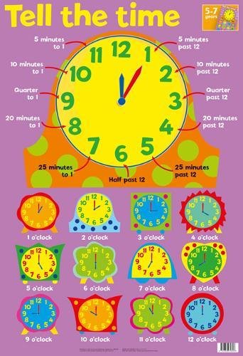 Tell the Time (Wall Charts) : Amazon.co.uk: Books