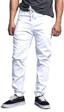 Victorious Men's Joggers Twill Pants JG804 - White - 4X-Large at Amazon ...