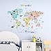 DECOWALL DLT-1615 Animal World Map Kids Wall Stickers Decals Peel and ...