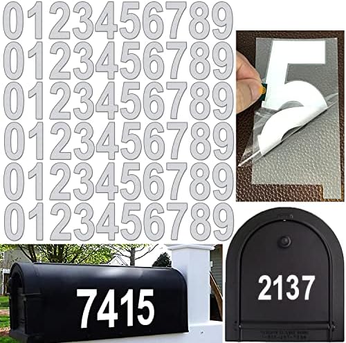 Amazon.com: Reflective Mailbox Numbers Sticker - Holographic Vinyl ...