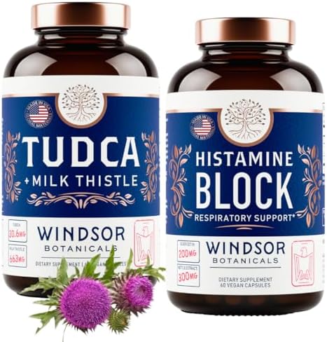Amazon.com: WINDSOR BOTANICALS Histamine Block Capsules and Tudca Plus ...