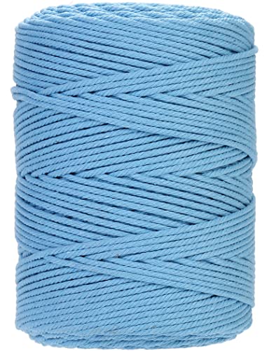 GOHOF Macrame Cord 4mm x 300m Premium Cotton Macrame Rope, 4 Strand ...