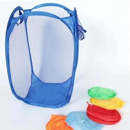 Kuber Industries Nylon Mesh Laundry Basket|Sturdy Material & Durable ...