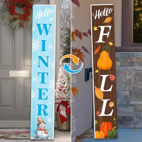 Amazon.com : Menkxi Winter Snowman Porch Sign Blue Wooden Door Sign Let ...