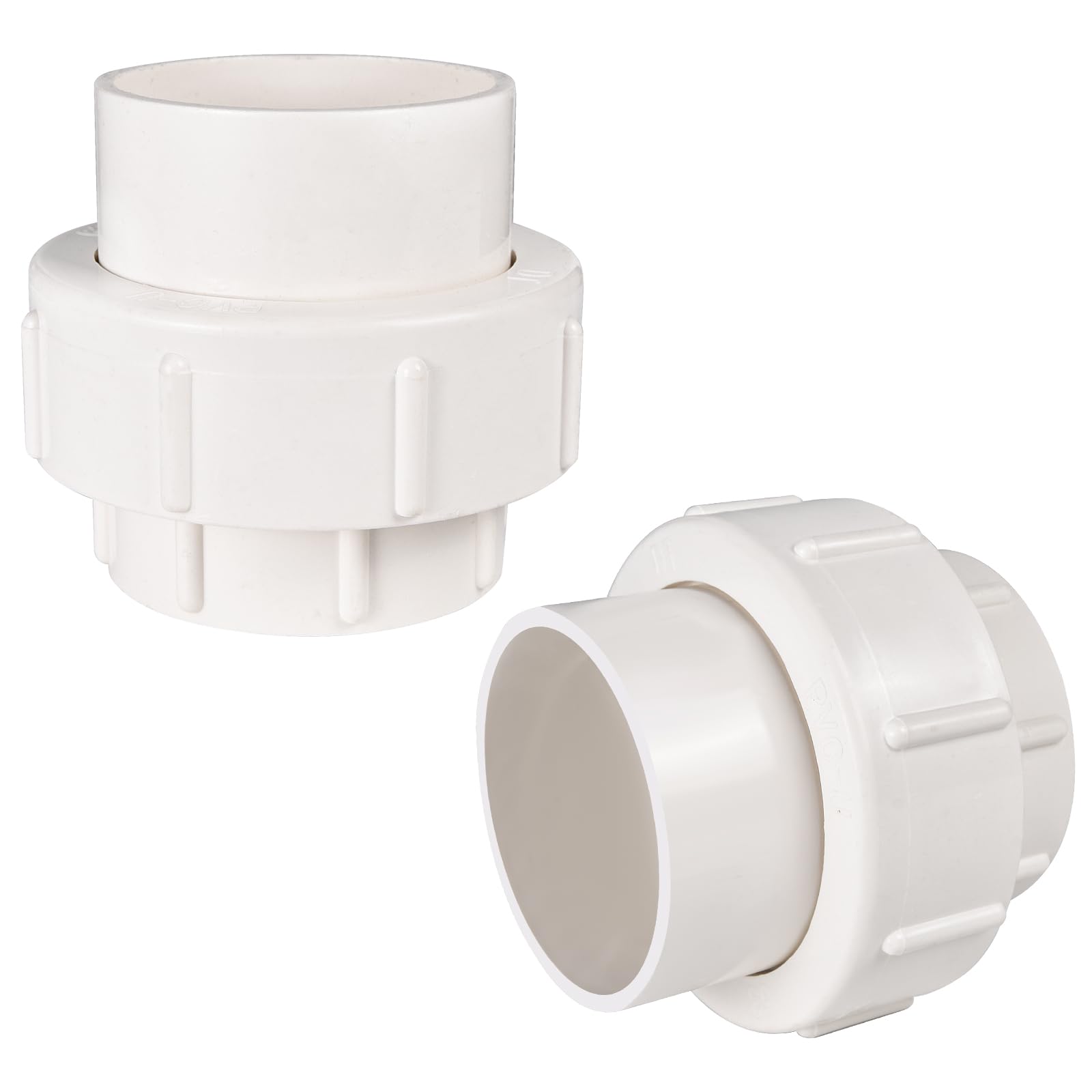 Snapklik.com : 2 Pack 1 Inch PVC Union Coupling, PVC Pipe Fittings ...