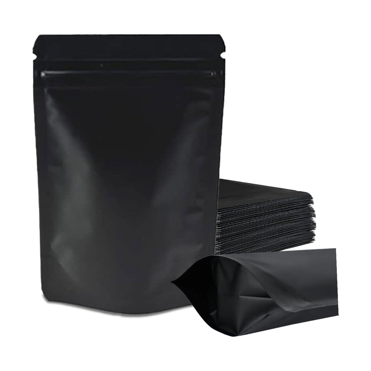 Buy SKY FLEXI PACK Ziplock Matte Finish Polyester Pouch 13 x 21.5cm, Black, Pack of 25, Airtight ...
