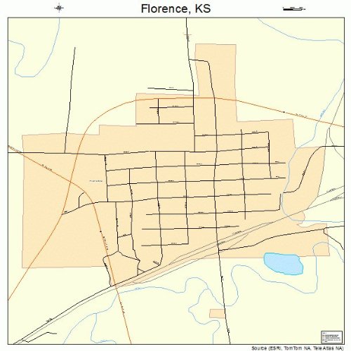 Amazon.com: Large Street & Road Map of Florence, Kansas KS - Printed ...