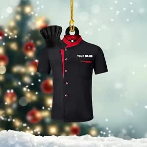 Amazon.com: Personalized Chef Christmas Ornament, Custom Chef Uniform ...