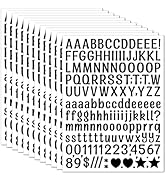 Amazon.com: 10 Sheet Letter Stickers - 2 Inch White Vinyl Self Adhesive ...