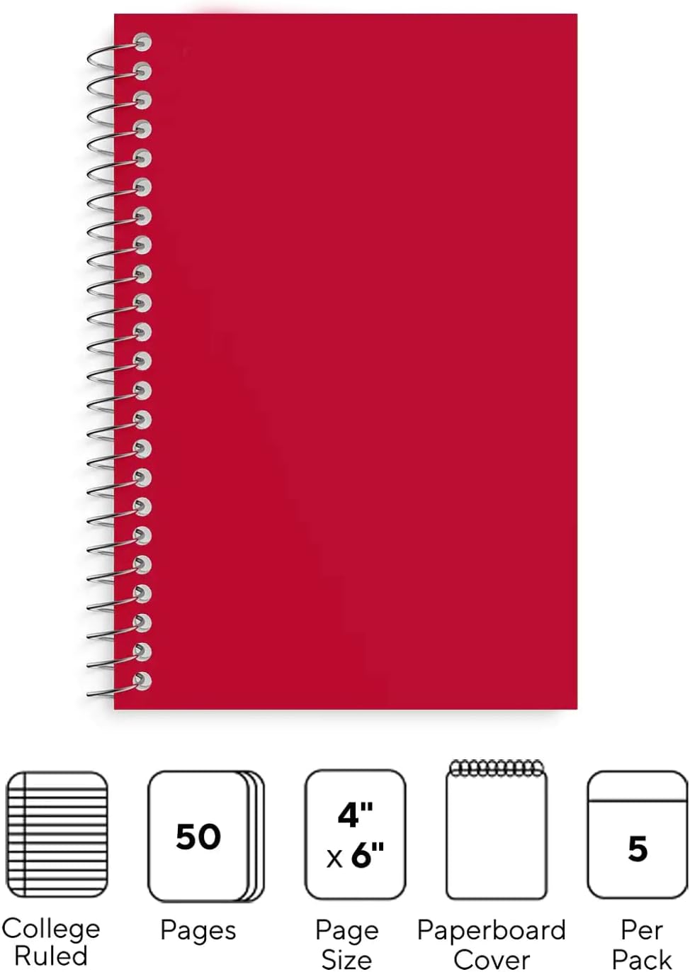 1InTheOffice Notepads 4x6 College Ruled, Assorted Nepal | Ubuy