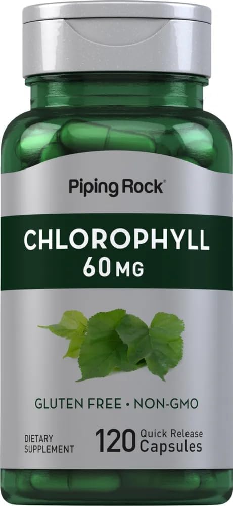 Amazon.com: Piping Rock Chlorophyll Capsules | 60 mg | 120 Pills | Non ...