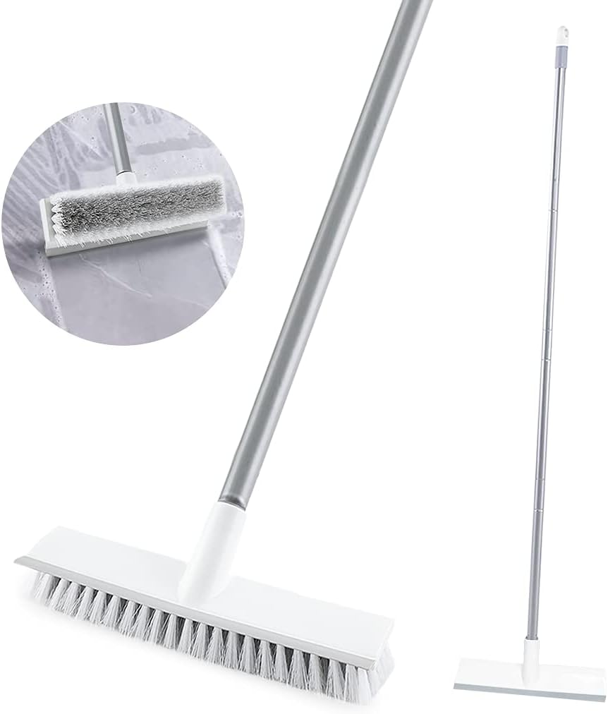 Amazon.com: MR.SIGA Floor Scrub Brush with Long Handle, 2 in 1 Scrubber ...