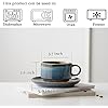 Amazon.com | MIKIGEY Ceramics 10oz Cappuccino Cups with Sacuer, Set of ...