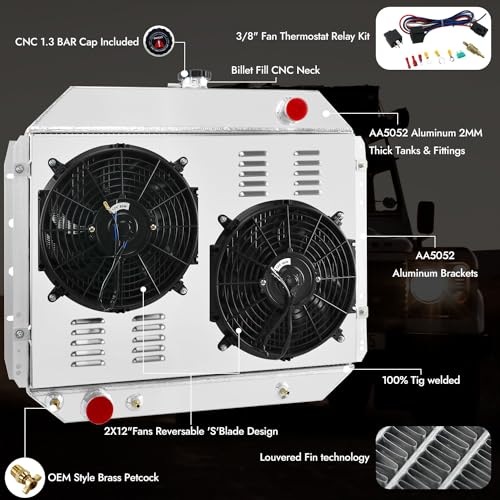 Snapklik.com : CU433 3 Row Aluminum Radiator For 1966-1979 Ford F100 ...