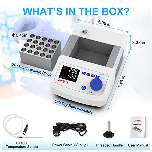 Snapklik.com : Lab Dry Bath Incubator Heater, LED Digital Display ...