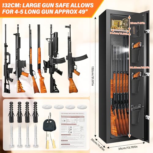 Snapklik.com : Fireproof Gun Safe For Home Rifle And Pistols, Gun Safe ...