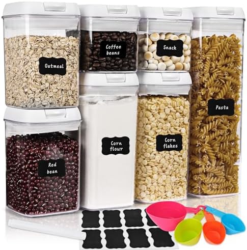 Amazon.com: Moretoes 7 Pack Pantry Organizers and Storage, Airtight ...