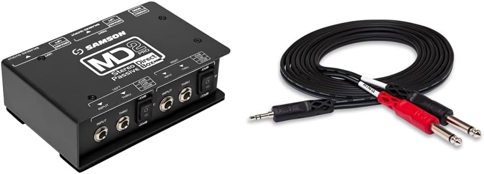 Amazon.com: Samson MD2 Pro Stereo Passive Direct Box + Hosa CMP-159 3.5 ...