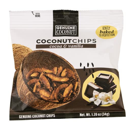 Amazon.com: Genuine Coconut Coconut Chips Cocoa & Vanilla Flavor ...