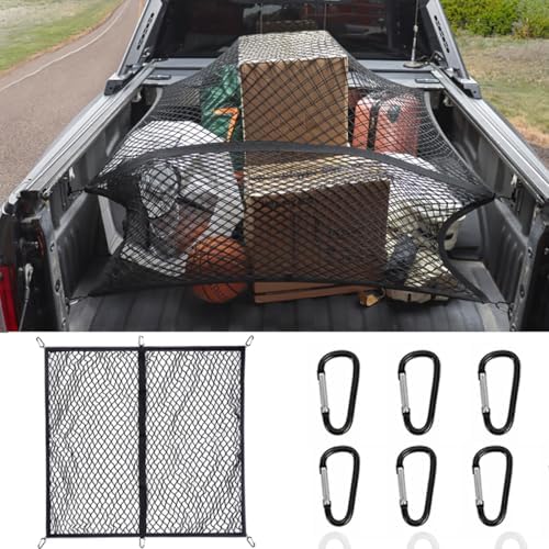 Amazon.com: LOOWARTS Cargo Net for Pickup Truck Bed, Highly Elastic ...