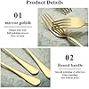 Amazon.com: Evanda Gold Dinner Fork 12 Pieces, Gold Titanium Plating ...