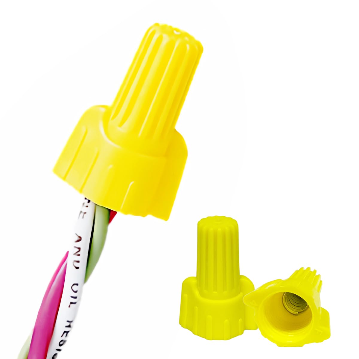 Snapklik.com : Winged Wire Connectors Nuts, Dicio Yellow Twist Wire Cap ...