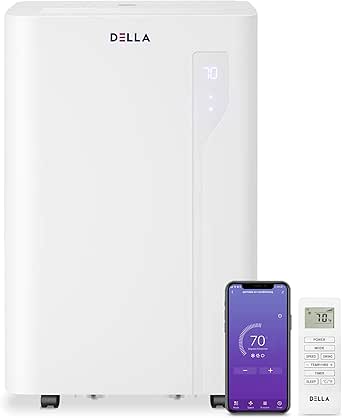DELLA 14000 BTU with Heat Pump Smart WiFi Enabled Portable Air ...