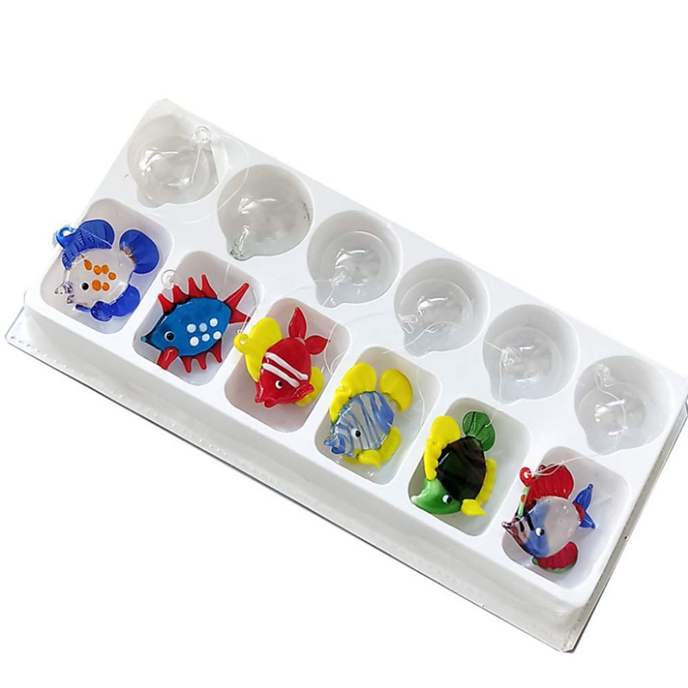 Amazon.com: ZHU IN SY Color Bubble Fish Miniature Hand Blown Tropical ...