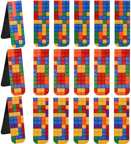 Amazon.com: 120 Pieces Funny Building Block Bookmarks for Kids Optical ...