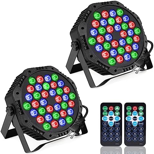 Geallmg Luces De Escenario, Cañón De Leds Rgb 18w Rítmico Dmx ...