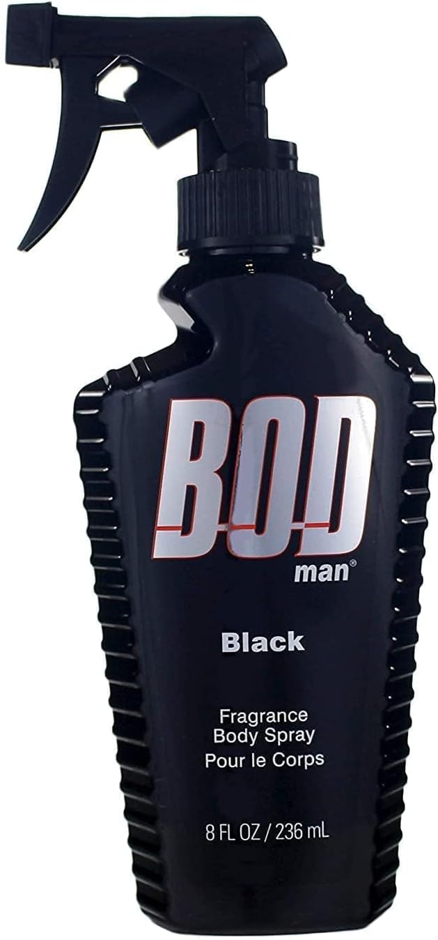 Amazon.com: BOD man Black Fragrance Body Spray for Men, 8 Fl Oz ...