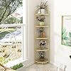 Amazon.com: 5-Tier Corner Shelf Stand, Gold Corner Bookshelf, Bathroom ...