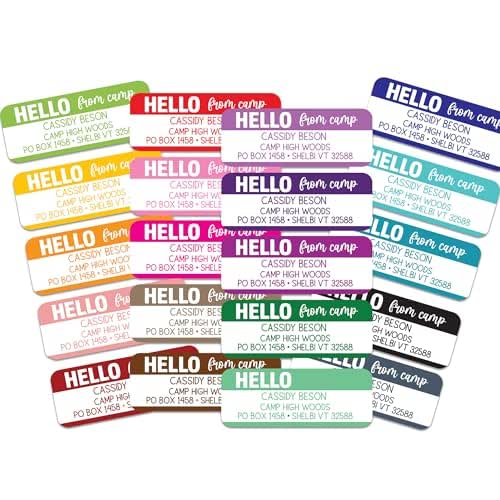 Amazon.com: Hello From Camp Personalized Address Labels | 30 Self ...