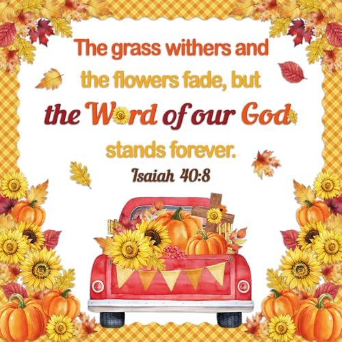 Amazon.com : Containlol Fall Bulletin Board Decorations Set Religious ...