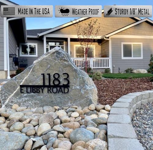 House Address Rock Custom Metal Address Sign For Rock Personalized