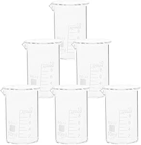 ULTECHNOVO Graduated Measuring Beakers, Glass Measuring Beaker 6pcs ...